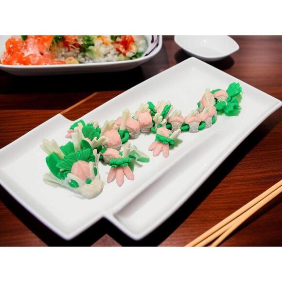 Toys | 3d Printed Articulated Sushi Dragon Poseable Dragon Gift For ...